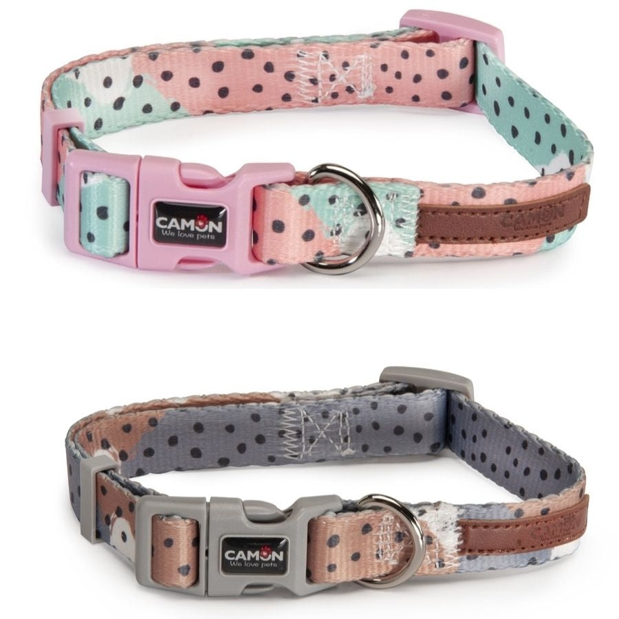 OUTLET CAMON Ogrlica za pse i mačke Ink, Siva, 15x300-400mm – Pet-centar.rs