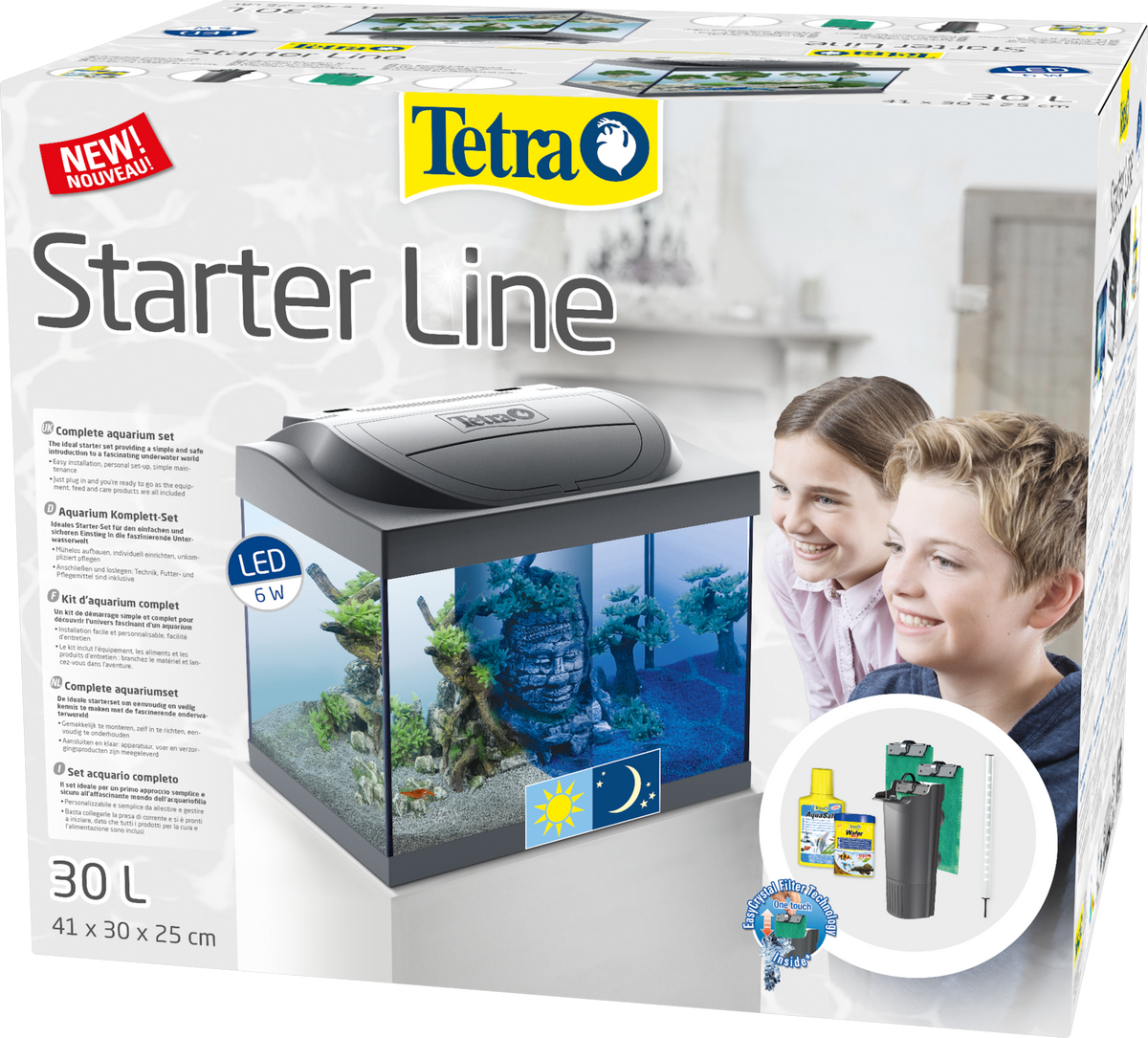 TETRA Start Line akvarijum komplet, LED Cray, Crni, 30L – Pet-centar.rs